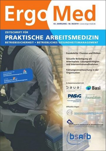 ErgoMed Fachzeitschrift | Arbeitsmedizin - Sozialmedizin - Ergonomie